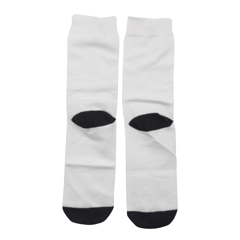 40cm White Polyester Socks ( Pair of 2 ) - Sublimation Express